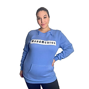 MandMcares Plus Size Sweater| Dialysis shirts with zipper| Hemodialysis clothing | Chemowear Chest Port Access Shirt for Men and Women 1XL