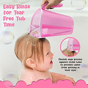 S.C. Products, Inc. Tear-Free Bathing Experience with Rinse Cup - Soft Flexible Edge, Comfortable Handling & 40 Oz Capacity