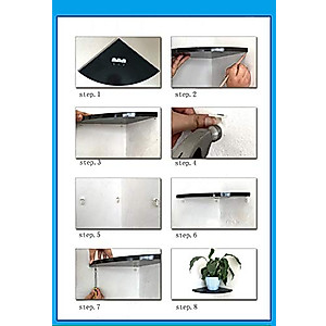 RomanticDesign Modern Wood Corner Wall Shelves, Corner Display Floating Corner Shelf for Bedroom Office Home Décor Accents Set of 3 (11.8") White