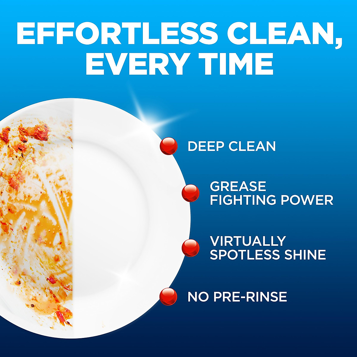 Finish Power Dishwasher Pods, No Pre-Rinse Dishwasher Detergent Soap For Deep Clean & Shine with Degreasing Power, 62 Count