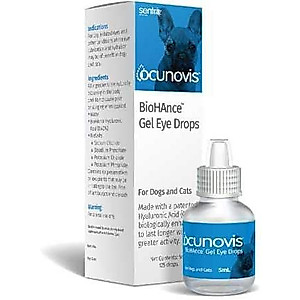 Sentrx Ocunovis Gel Eye Drops for Dogs & Cats, Eye Lube for Dogs Allergy Relief Lubricant, Dogs with Dry Eyes, Artificial Tears, 5 ml