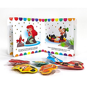 Disney Baby Bath Time Books - Activity Books for kids, Bath book, 6 Padded suction cups, 1 Mesh bag