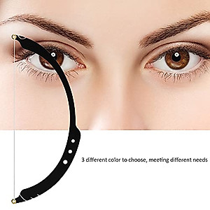 Pre Inked Mapping Thread,ANGGREK Microblading Microblading Line Marker Ruler Eyebrow Tattoo Measuring Tool With 10Pcs Thread Lineseyebrow Mapper Strings(Black)
