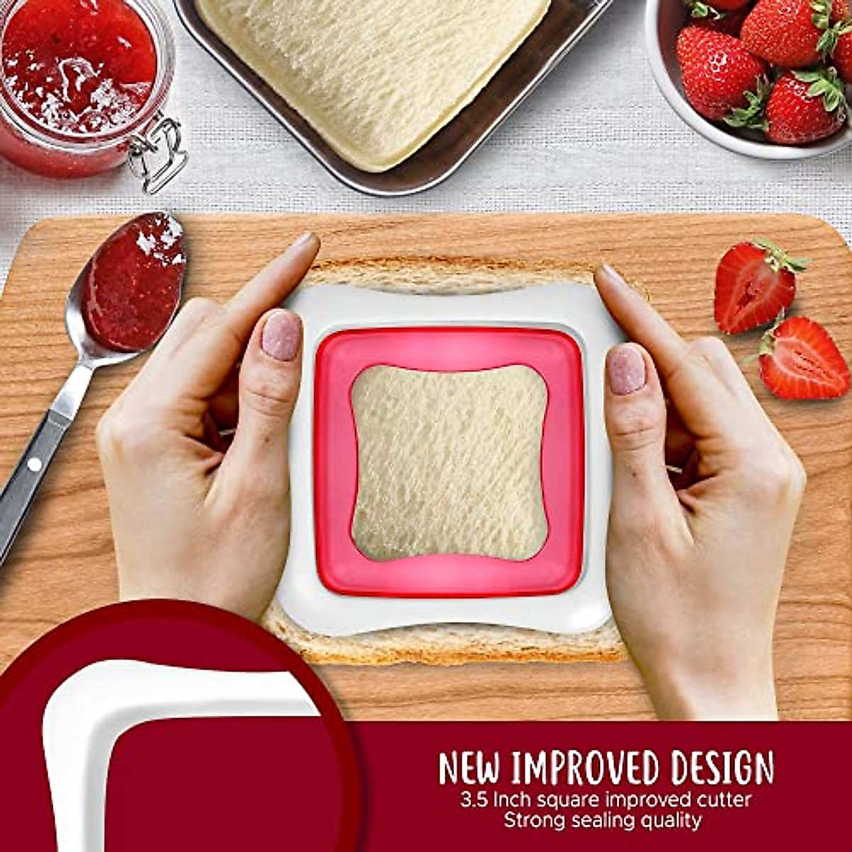 Affordable Sandwich Cutter and Sealer for Kids Lunch Box and Pocket Sandwich Maker, Remove Bread Crust, Make DIY Pocket Sandwiches