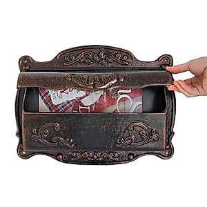 Fine Art Lighting SB12N Wall Mounted Mailbox, Cast Aluminum, L17.5X W5.3X H12.25, Vintage Bronze