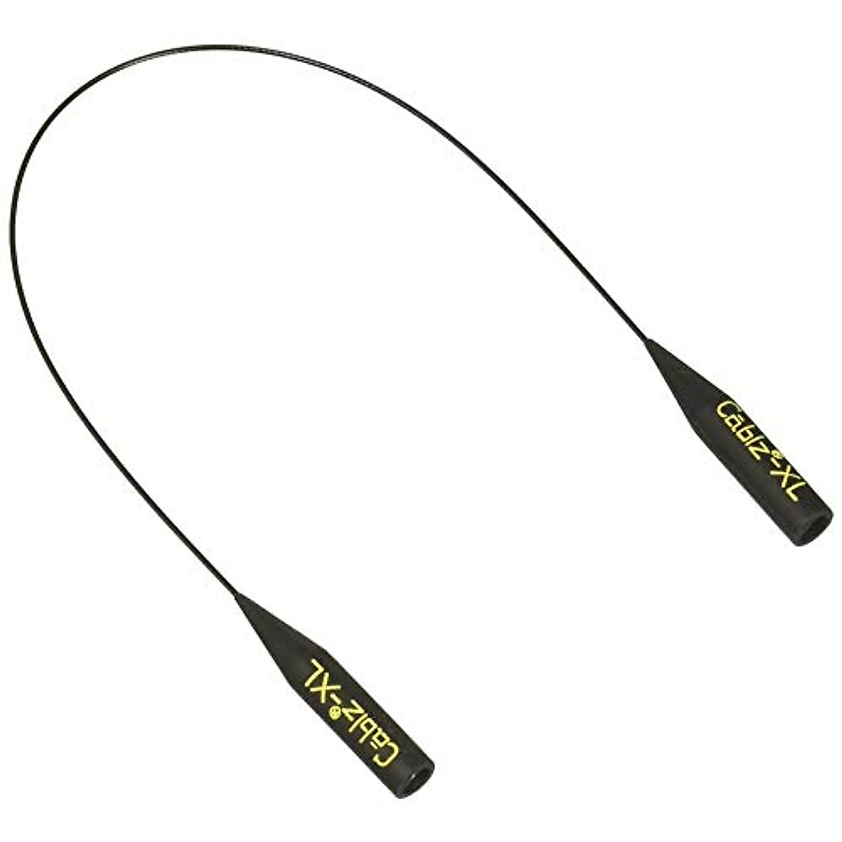 Cablz Original Eyewear Retainer, Black and Yellow with Black Cable, 12-Inch/X-Large