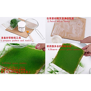 NWFashion 90G Dress Tree Flower Static Grass Dressing Scatter Flock for Miniatures Model (04 Yellow Green)