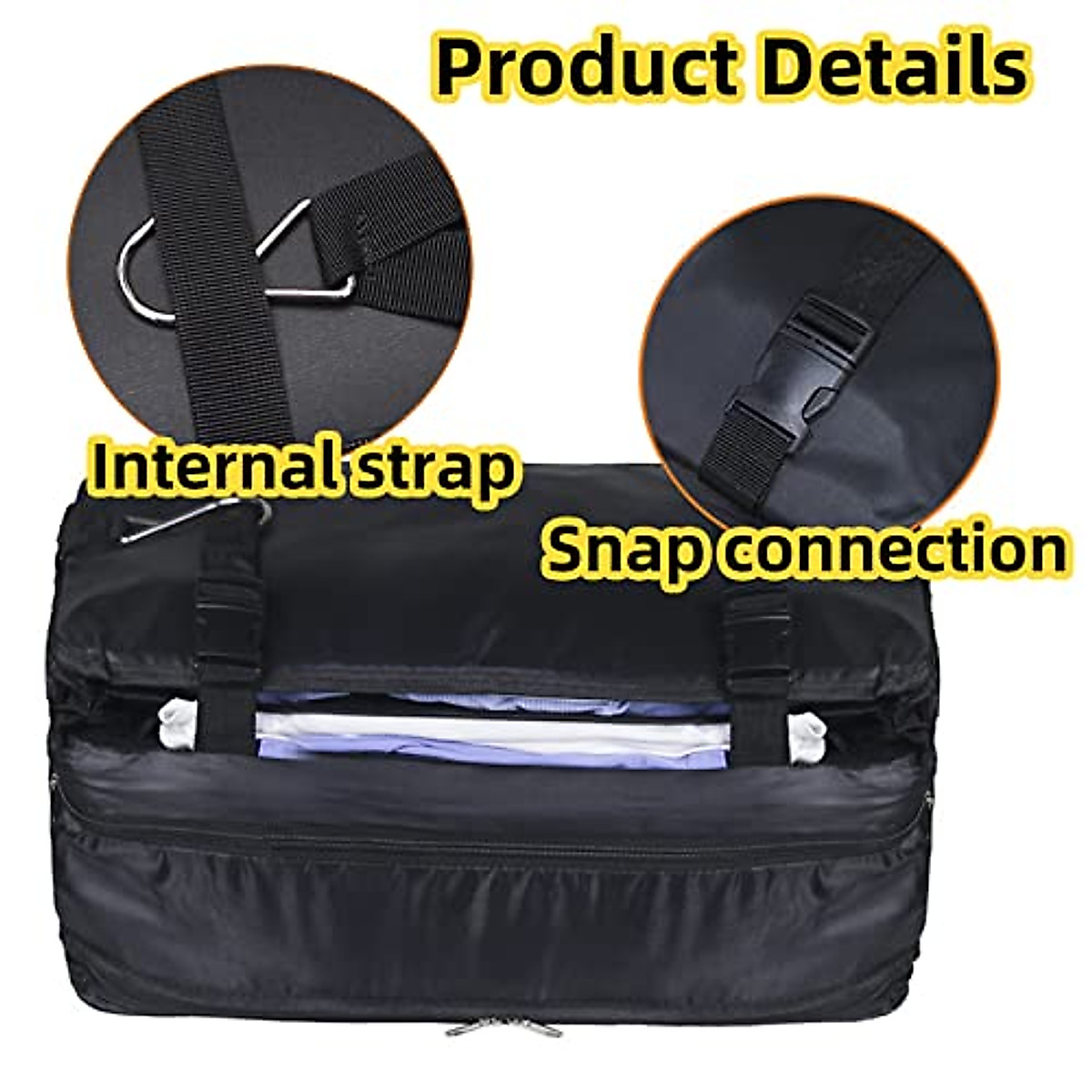 Jaugufiy Hanging Closet Storage Bag Multi-layer Hanging Travel Shelves Suitcase Foldable Hanging Packing Cubes Suitcase Storage Bag for Travel for Wardrobe