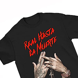 Anuel-AA-Real-Hasta-La-Muerte Shirt Fashion Men's t Shirts top Black Medium