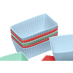 LURCH Germany Flexiform Silicone Brownie - Set of 12 - Pastel Mix