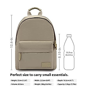 HotStyle SIMPLAY+ Mini Backpack Small Fashion Backpacking Purse, Pastel Khaki