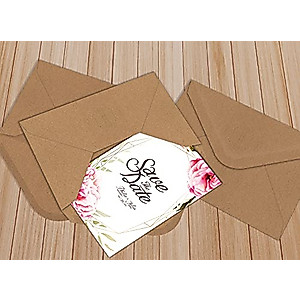 Kraft Mini Envelopes, 100-Pack, Strong 35 lb. Paper, Pointed Flap, Use with Gift Cards, Cash, RSVP Cards, Business Cards, Fits up to 3 x 5 Cards (Actual Size 3.25" x 5.25")