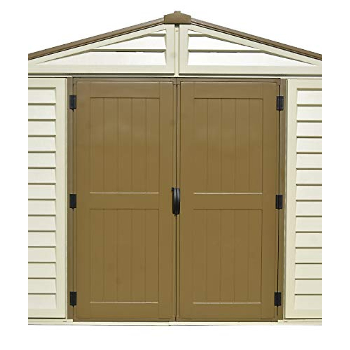 WoodBridge Plus 10 ft. x 10 ft. Vinyl Outdoor Garden Storage Shed