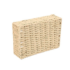 YRJJ, Toilet Paper Basket for Tank Topper,Woven Storage Box Cube Basket Bin Container, Shelf Cabinet(1pc) (12.20InInL x 8.26InInW x 3.93InInH03M)