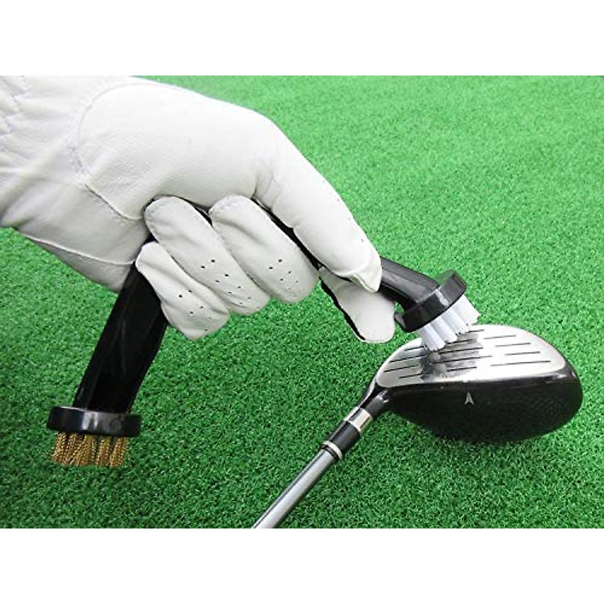 A99 Golf 2-in-1 Round Head Golf Club Brush Iron Wood Putter Cleaning + Free Reel