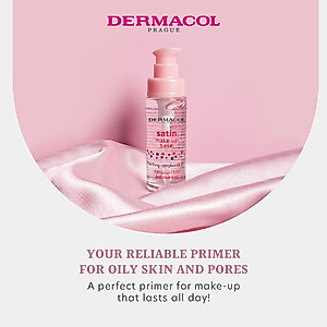 Dermacol - Satin Makeup Base, Matte Face Primer for Wrinkles and Pores, Transparent Makeup Primer for Oily Skin & Dry and Combination Skin, Easy to Blend Pore Filling Primer, No Preservatives, 30 mL