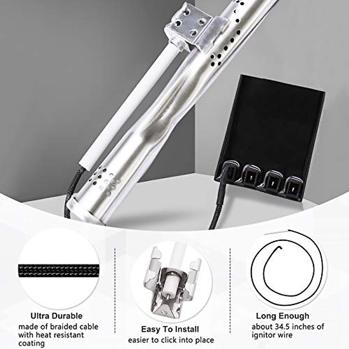 Yiming Replacement Parts for Nexgrill 720-0882A 720-0896 720-0925 720-0896B 720-0896C Gas Grill Models. Grill Burner Tubes, Heat Plate Shields, Carryover Tubes and Ignitors for Nexgrill 5 Burner.