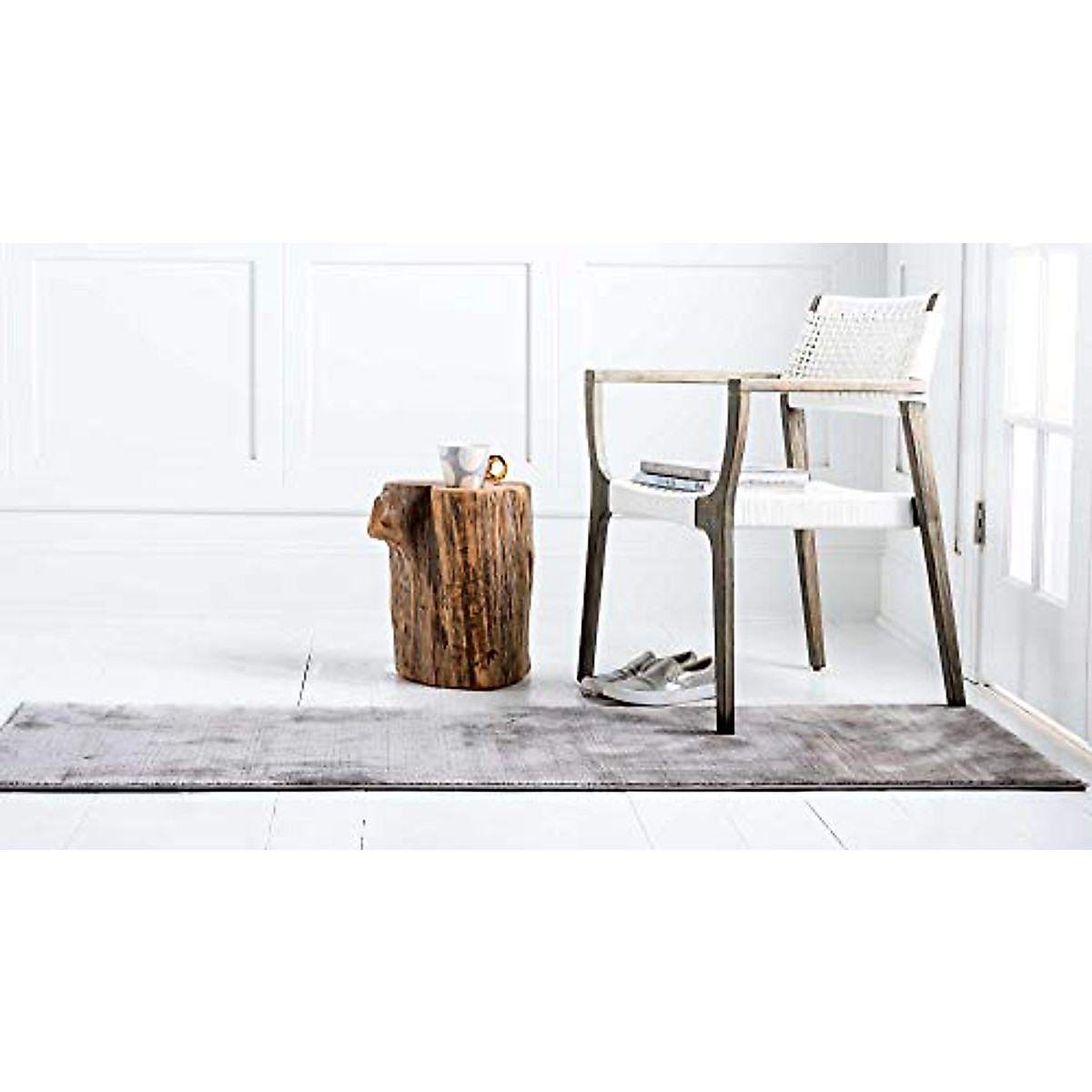 Unique Loom Uptown Collection Area Rug - Madison Avenue (2' 2" x 6' 1" Runner, Brown/ Ivory)