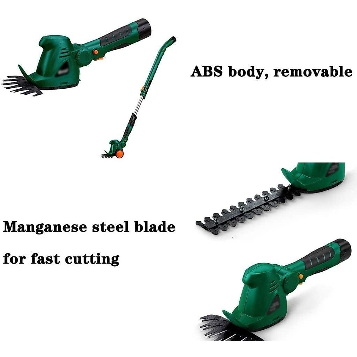 Handheld Grass Trimmer Cordless String Trimmer Small Household Electric Lawn Mower Multifunctional Weeder Retractable Rod 10.8V/2.0Ah Lithium Battery
