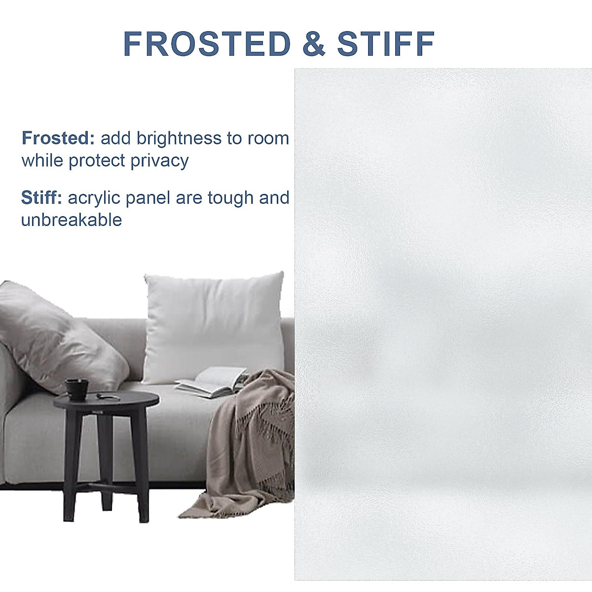 38.5" x 80" Accordion Doors 4-Lite Frosted Acrylic with PVC Panels Bifold Closet Door Hardware Kit Included, Folding Doors with 2 Handles for Closet Bathroom Doorways