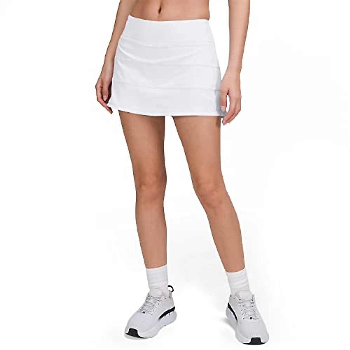 MCEDAR Athletic Tennis Golf Skorts Skirts for Women with Pocket Workout Running Sports Pleated Skirts Casual White/6