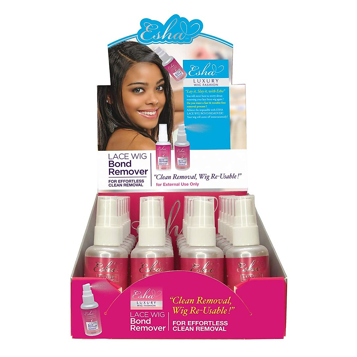 ESHA Absolute Lace Bond Remover (60ML) - Non-Irritating Formula - Highly Effective - Adhesive, Extension, & Lace Remover - Quick Removal