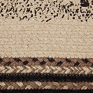 VHC Brands Sawyer Mill Charcoal Farmhouse Dining Room Living Room Kitchen Floor Natural Jute Rug w/ Pad 20x30 Poultry