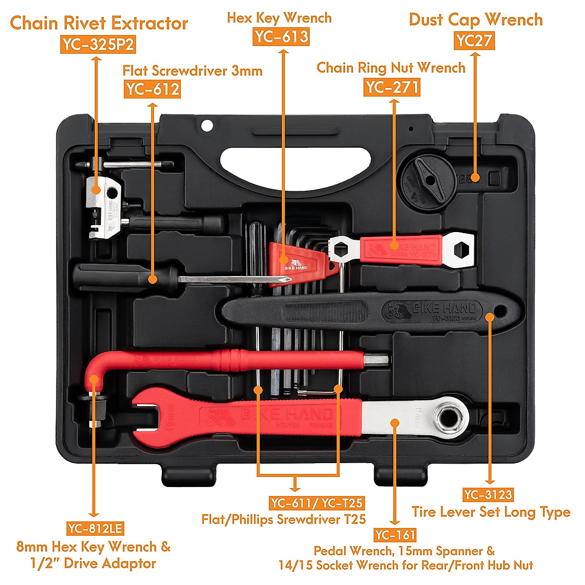 BikeHand Bike Bicycle Repair Tool Kit Set - Great Bike Maintenance ...
