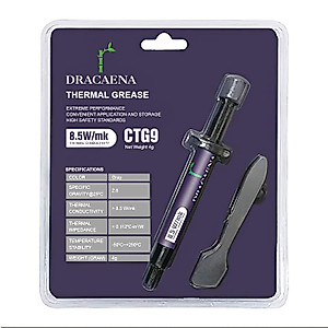 Dracaena Thermal Compound Paste (4Gram), Carbon Based High Performance, Heatsink Paste, Thermal Compound CPU for All Coolers, Thermal Interface Material -CTG9