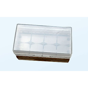 Fielect 2 x 18650 Battery Storage Case Holder Organizer Box Transparent