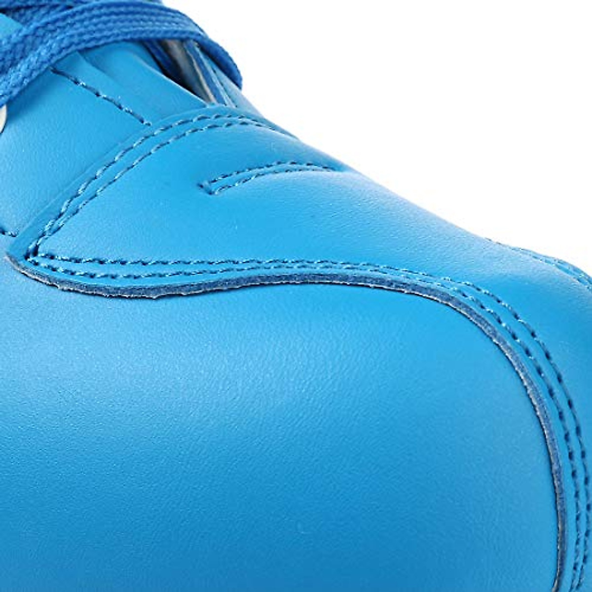 Women's Roller Skates PU Leather High-top Roller Skates Four-Wheel Roller Skates Shiny Roller Skates with Carry Bag for Girls (7, Blue Flash Wheel)