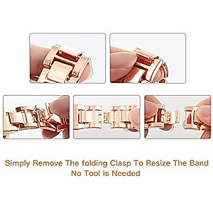 WONMILLE Extra 3 Extension 0.8'' Width Links for Smart Watch Band of Our Shop, Suitable for All Chains with a Width of 2cm (Rose Gold)