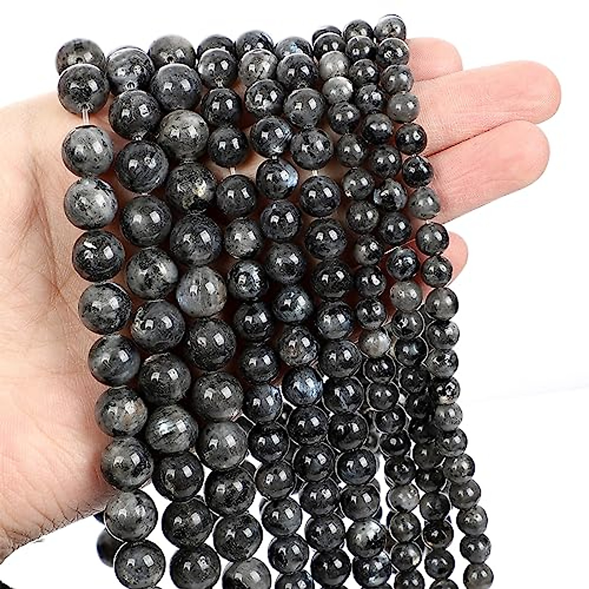 homeemoh 60pcs 6mm Real Gemstone Beads Natural Round Stone Beads Loose Quartz Beads Spacer Beads for Beading Crafts
