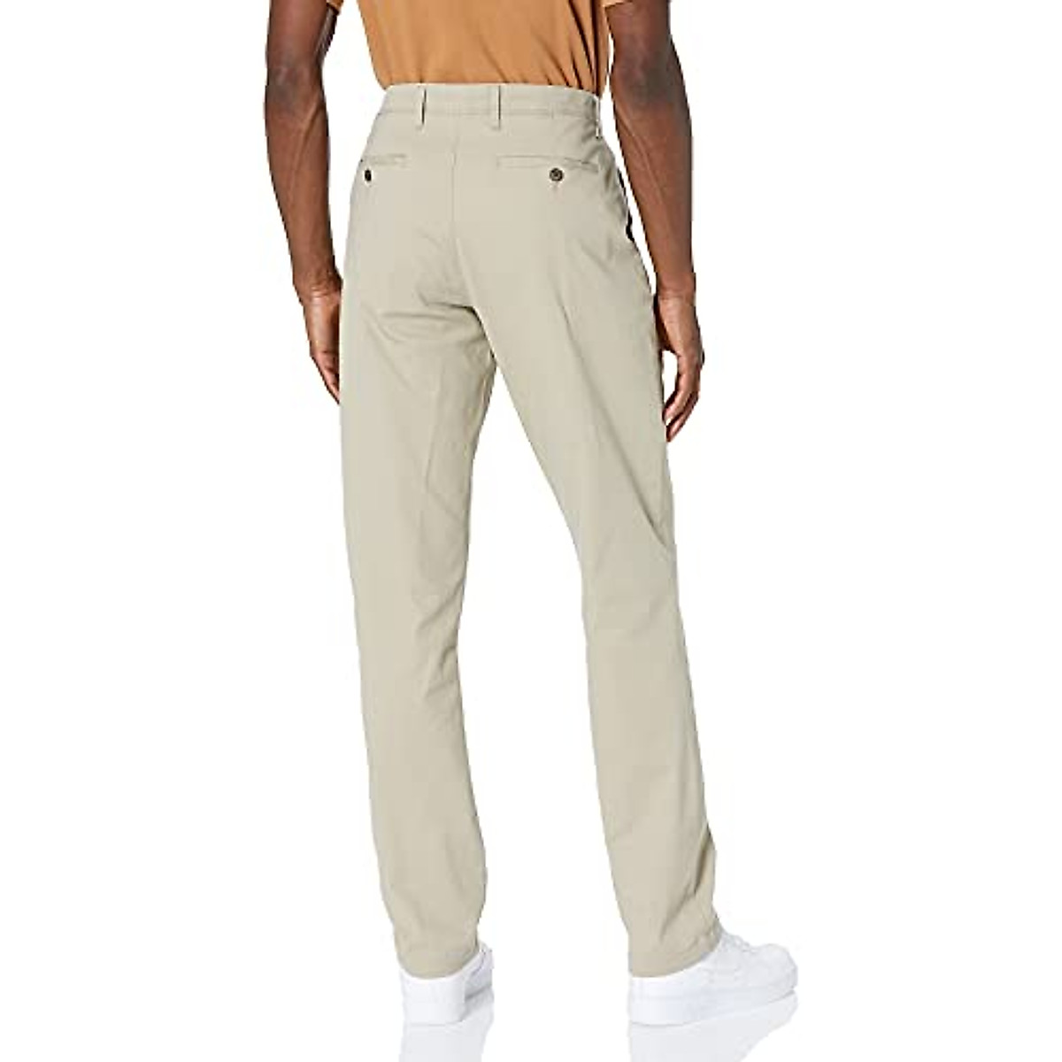Amazon Essentials Men's Athletic-Fit Casual Stretch Chino Pant (Available in Big & Tall), Khaki Brown, 40W x 32L