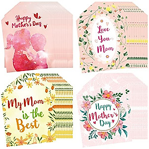 Mother's Day Gift Tags Happy Mother's Day Gift Wrapping Labels 60Pcs with 33ft Strings