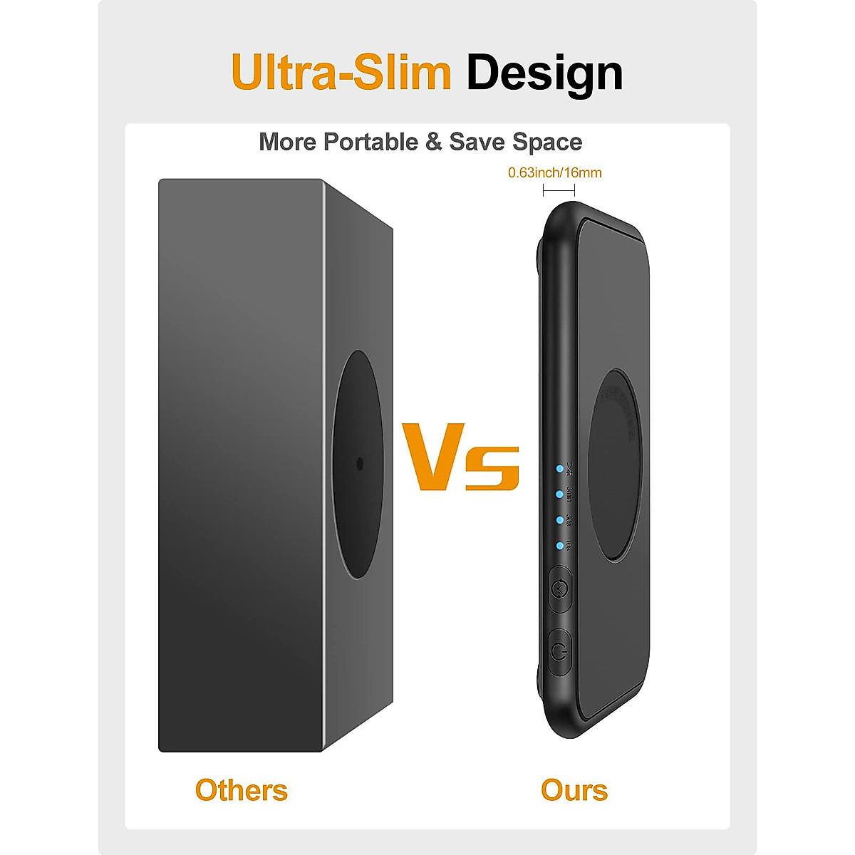 【Ultra-Slim Quiet】STARSIKI Undetectable Mouse Jiggler Interval Timer Adjustable, Mouse Mover with On/Off Switch, Automatic Device to Keep Moving Mouse Wiggler Shaker Clicker Random Movement DriverFree