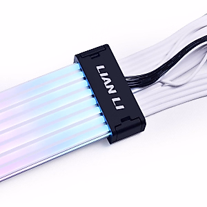 Lian-Li Strimer Plus V2 12VHPWR 3x 8-Pin Female to 12+4-Pin Male ARGB Extension Cable, 8-Light Guides