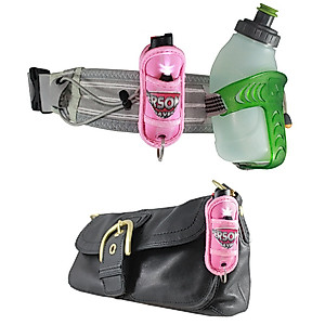 Personal Saver Compact Pepper Spray Keychain with LED Light - Maximum Police Strength OC Spray 12 ft Range with Safety Flip - Women w/Purse-Belt Clip