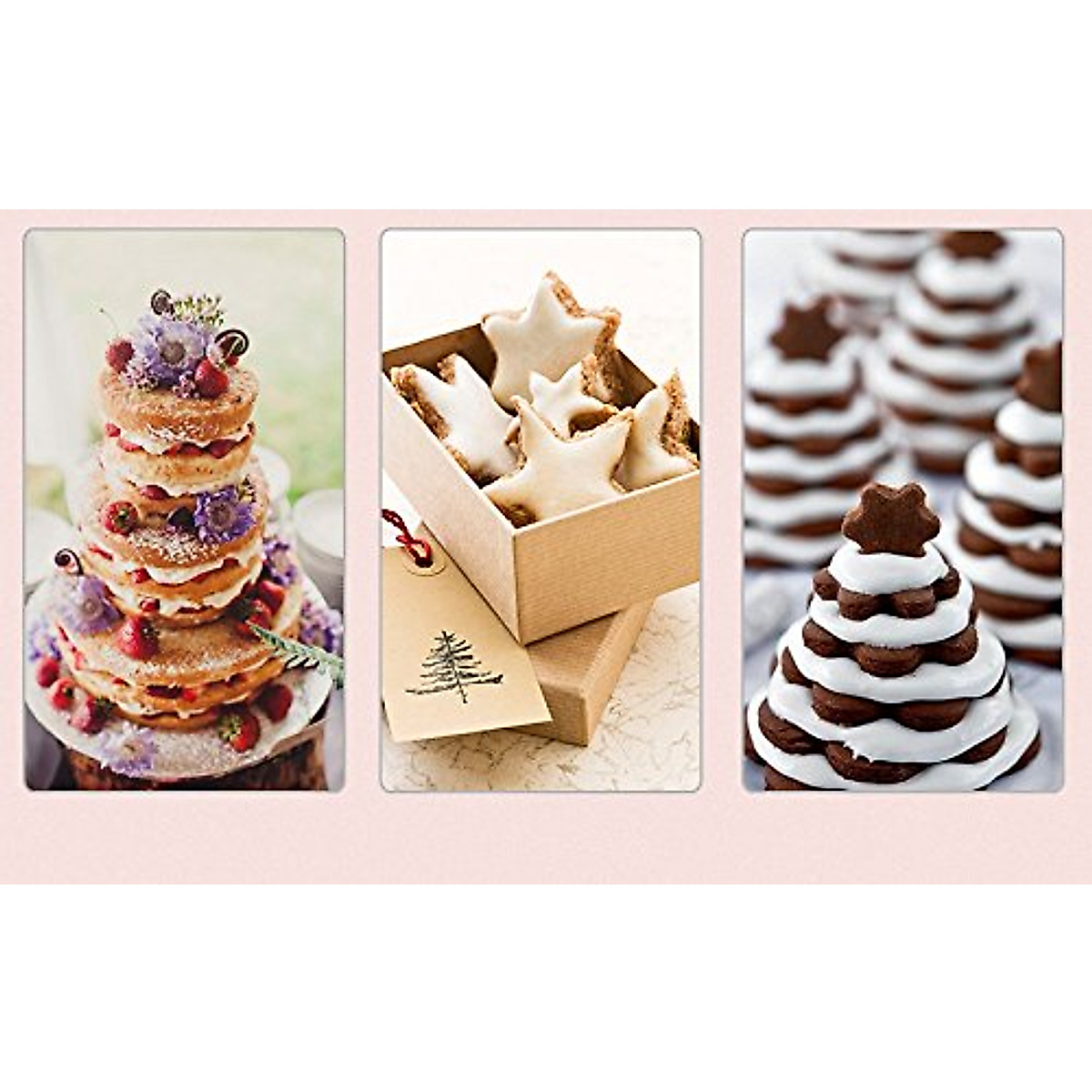 Mydio Set of 6 Multi-size Round Cookie Cutter,Two-sided Biscuit Fruit Cutter(Biscuit Cutters and Fondant cake Cutters),Random color (round)