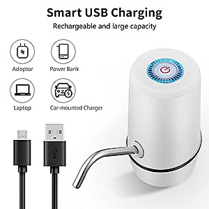 Water Dispenser for 5 Gallon Drinking Water Bottle, Electric Water Pump for 5 Gal Bottle, Portable Water Jug and Automatic Design for Home, Office and Kitchen