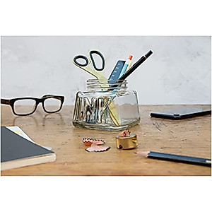 Suck UK | Desk Organizer Inkwell | Pen Holder For Desk Accessories | Pencil Holder & Pencil Cup | Office Supplies | Pen Organizer | Glass Makeup Organizer & Brush Holder | Office Desk Accessories