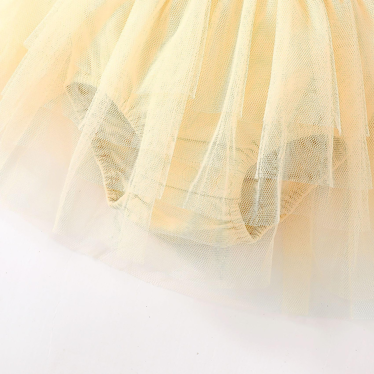 Magic Park Infant Tulle Dress Baby Girl Ruffle Sleeve Romper Dress Solid Color Tutu Skirt with Headband Holidays Clothes (Flesh Color, 6 Months)