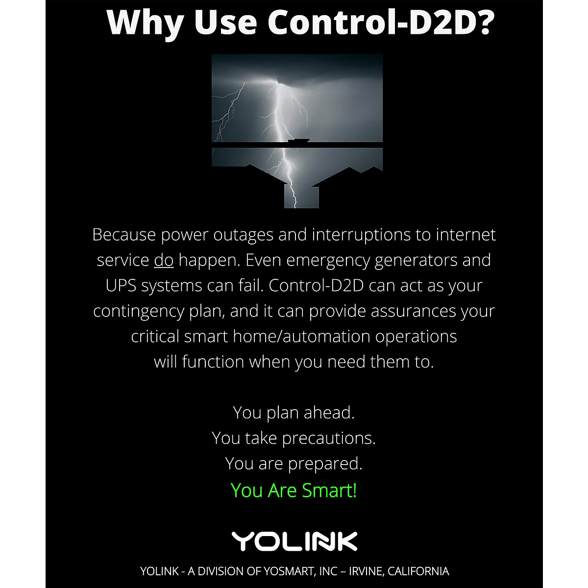 YoLink Remote, 500 Feet World's Longest Range Smart Remote Controller One Button Plugs Switches Outlets Grouping and Controlling, LoRa Enabled Smart Home Automation Device