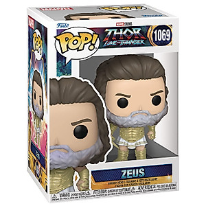 POP Thor: Love and Thunder - Zeus Funko Vinyl Figure (Bundled with Compatible Box Protector Case), Multicolor, 3.75 inches