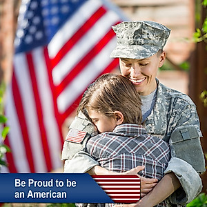 American Flag 3x5 ft Outdoor Heavy Duty, Premium USA US Flag, 100% in USA American flags for outside 3x5 with Luxury Embroidered Stars, Brass Grommets (Premium 3X5 FT American Flag)