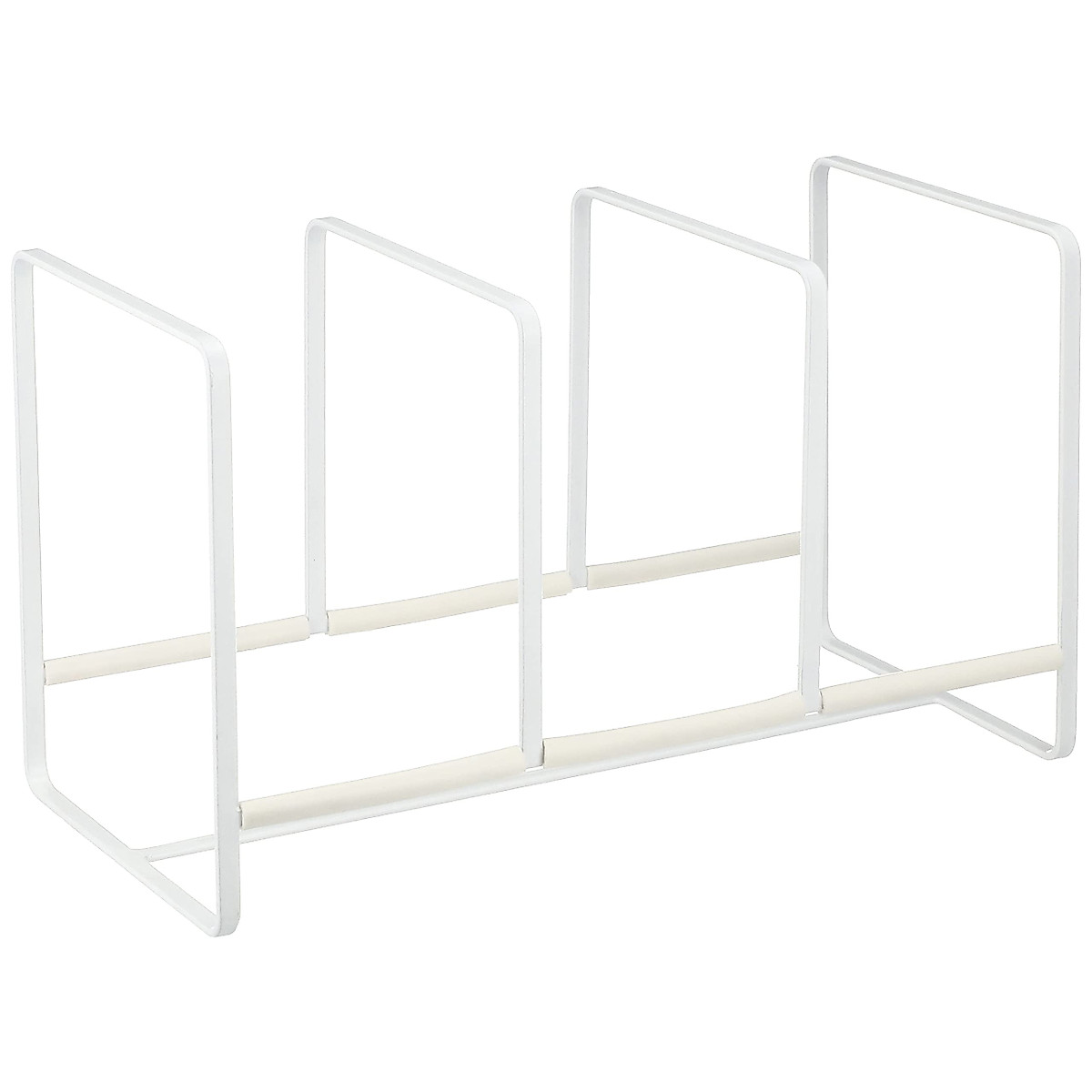 Yamazaki 2964 Home Tower Dish Organizer-Storage Rack Wide for Kitchen Cabinets, White, Large