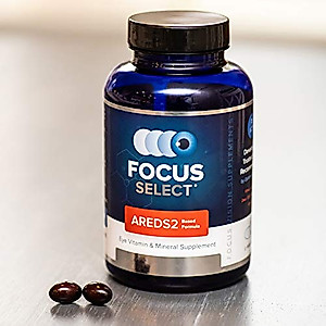 Focus Select® AREDS2 Based Eye Vitamin-Mineral Supplement - AREDS2 Based Supplement for Eyes (60 ct. 30 Day Supply) - AREDS2 Based Low Zinc Formula - Eye Vision Supplement and Vitamin