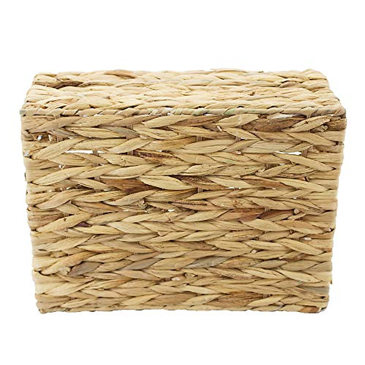 Storage Basket made by Water Hyacinth with Wood Handles, Arts and Crafts. (Medium)
