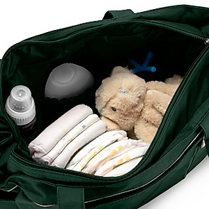 Creative Knitwear Diaper Tote Bag, Large Multi-Purpose Bag with Changing Pad, Miami Hurricanes Logo, Hunter