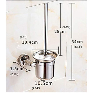 Toilet Brush Toilet, Toilet Brush Holder Toilet Brush and Holder Wall-Mounted Toilet Brush and Holder Stainless Steel Toilet Brush Set Bathroom Toilet Long ma Bathroom Accessories